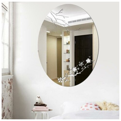 Зеркало настенное, наклейки интерьерные, зеркальные, декор на стену, панно 36.5 х 27 см