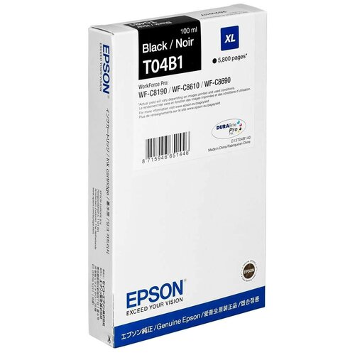 Картридж Epson C13T04B140, 5800 стр, черный