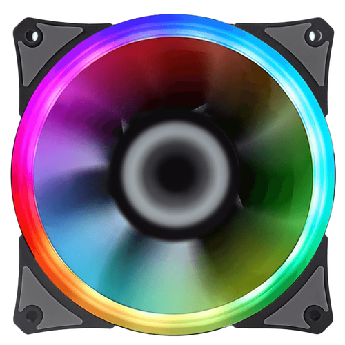 Вентилятор для корпуса GameMax GMX-12RAINBOW-S, черный/прозрачный/RGB подсветка