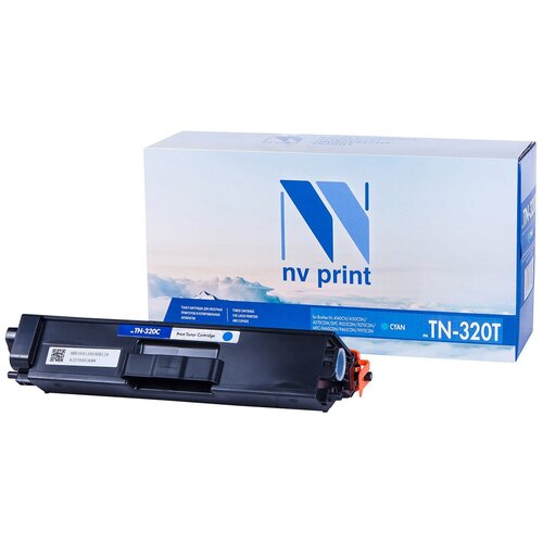 Картридж NV Print TN-320T Cyan для Brother, 1500 стр, голубой