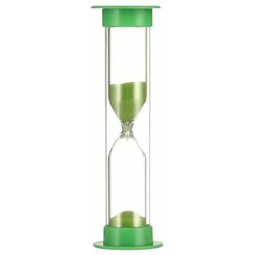 Песочные часы Ламбо, на 1 минуту, 9 х 2.5 см, зеленые