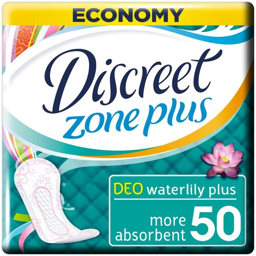 Discreet прокладки ежедневные Deo Water Lily Plus, 1 капля, 50 шт.