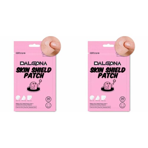 LATTCARE Патчи точечные от воспалений Lattcare Dalgona Skin Shield Patch 30шт - 2 упаковки