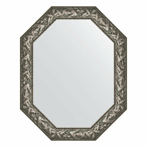 Зеркало Evoform Octagon BY 7228 78x98 в багетной раме, византия серебро
