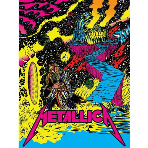 Плакат, постер на холсте Metallica /Металлика/искусство/арт/абстракция/творчество. Размер 21 х 30 см