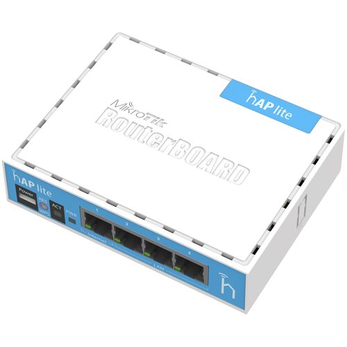 Wi-Fi точка доступа MikroTik hAP lite, белый / синий