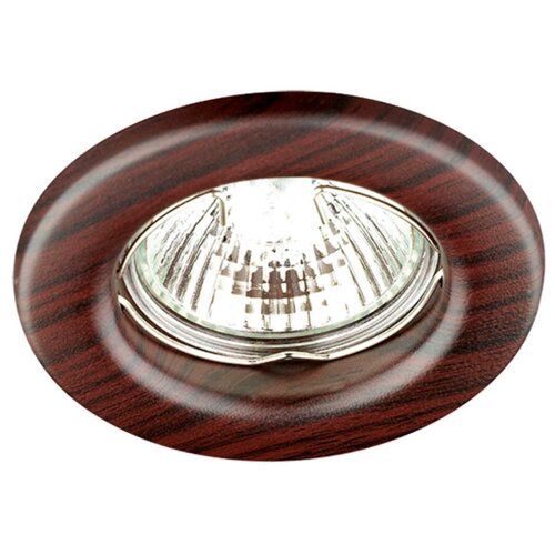 Светильник Novotech Wood 369715, GX5.3, 50 Вт, нейтральный белый, цвет арматуры: коричневый, цвет плафона: коричневый
