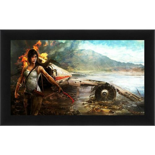 Плакат, постер на холсте Tomb Raider. Размер 60х84 см