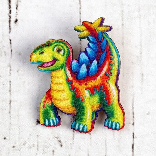 ZUFA Деревянный значок «Стегозавр»