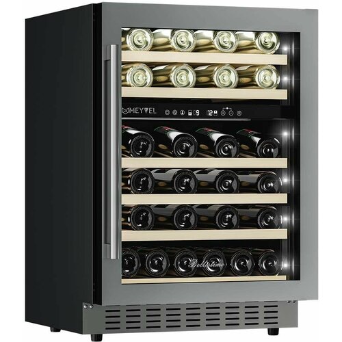 Винный холодильный шкаф Meyvel MV46PRO-KST2 компрессорный (встраиваемый / отдельностоящий холодильник для вина на 46 бутылок)
