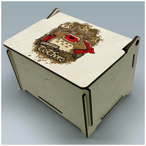Подарочная коробка шкатулка с крышкой на петлях УФ рисунок размер 16,5x12,5 см аниме Миядзаки - 53