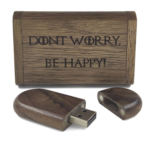 Подарочная флешка Орех 32GB 2.0 Dont Worry, be happy! Bamboowood