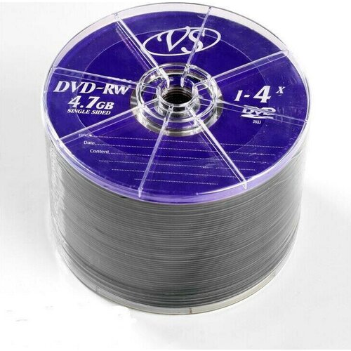 DVD-RW Носители информации DVD-RW, 4x, VS, Bulk/50, VSDVDRWB5001