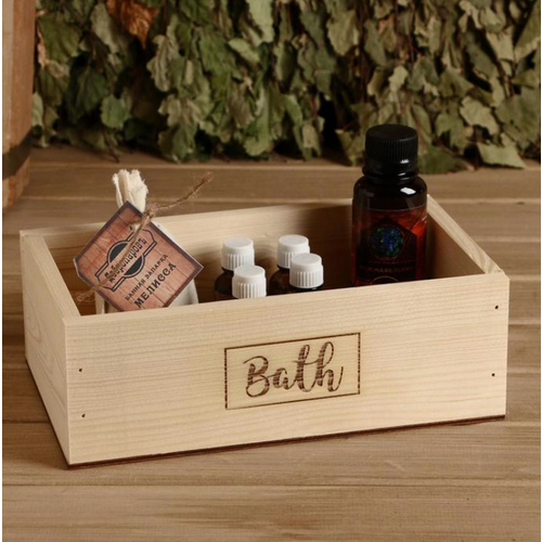 Ящик деревянный "Bath", 24.5×14×8 см 5199088