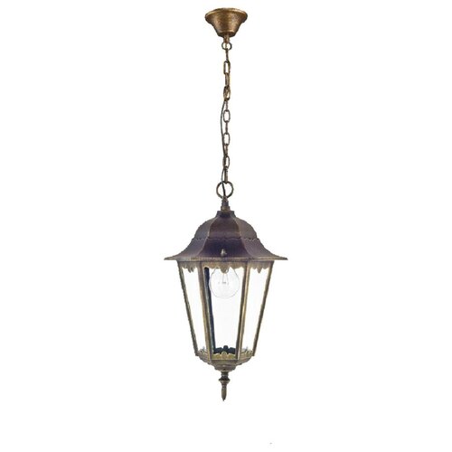 Favourite Уличный подвесной светильник London 1808-1P, E27, 100 Вт, цвет арматуры: черный, цвет плафона бесцветный