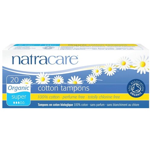 Natracare тампоны Super без аппликатора, 3 капли, 20 шт.