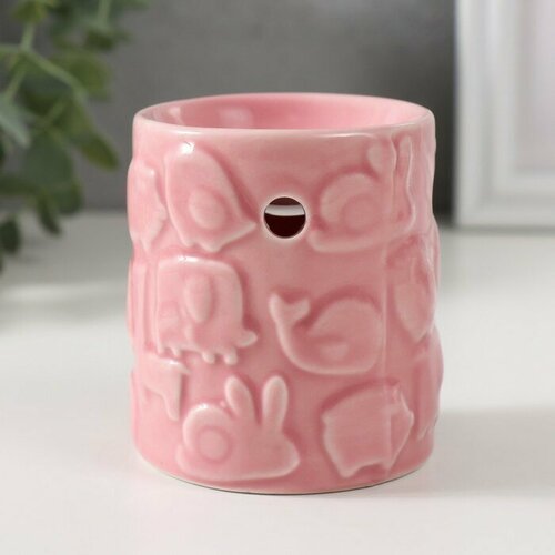 Аромалампа керамика "Зверята" розовая 6,7х6,7х7,5 см