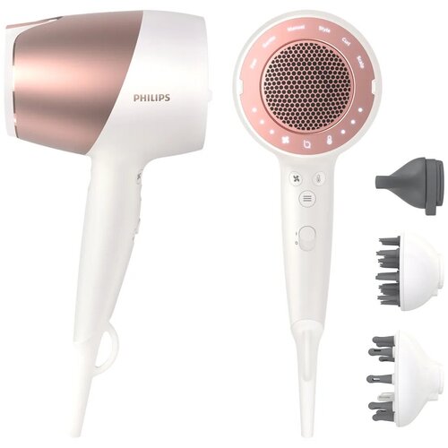 Фен Philips BHD827 Series 9000, белый/розовый