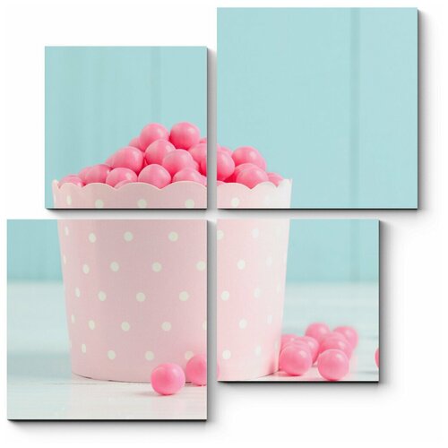 Модульная картина Розовые конфетки 50x50