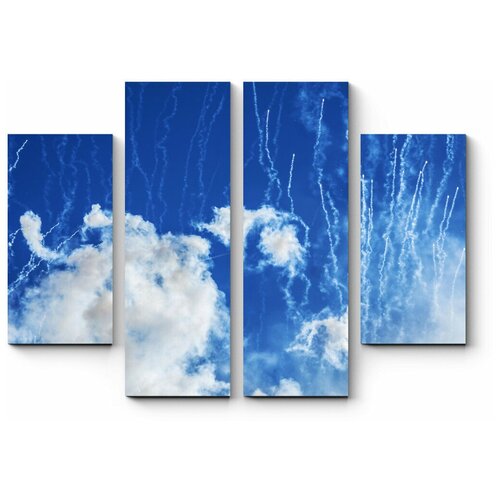 Модульная картина Летая в облаках 140x105