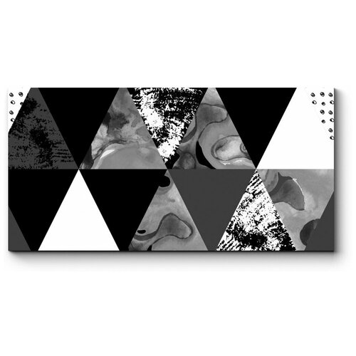 Модульная картина Узор из треугольников 140x70