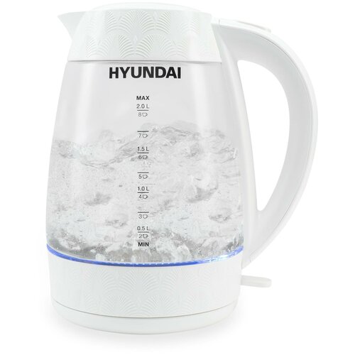 Чайник электрический Hyundai HYK-G4506 белый, стекло