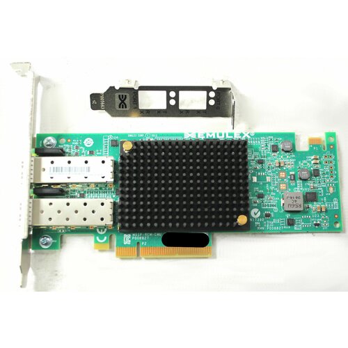 Сетевой адаптер Emulex P008827-21F OneConnect Dual Port 10GbE 2xSFP+ 2x10Гбит/сек 10GBase-SR FC HBA LP iSCSI , PCIe 3.0 x8