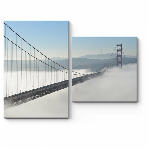 Модульная картина Туман над мостом "Золотые ворота" 130x98