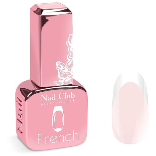 Nail Club professional Гелевый лак для французского маникюра F12 Pink Cream 13 мл.