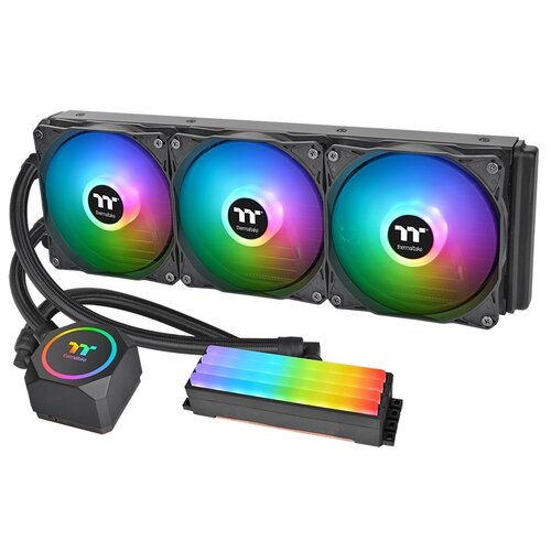 Система водяного охлаждения для процессора Thermaltake Floe RC360 CPU & Memory AIO Liquid Cooler, черный/ARGB