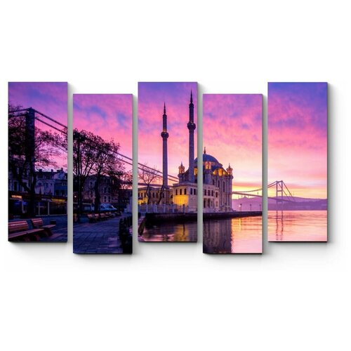 Модульная картина Мечеть Ортакёй при восходе солнца, Стамбул90x52
