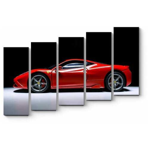 Модульная картина Ferrari 458 красная130x91