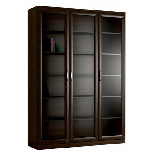 Книжный шкаф Библиограф - 3 №1 Венге 120x40x200 фабрика «Мебель Лэнд 24»