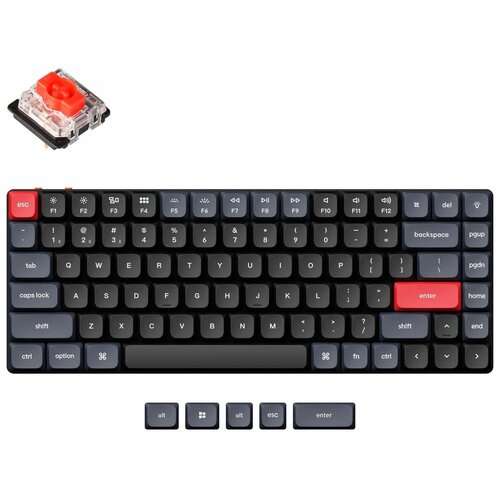 Беспроводная механическая ультратонкая клавиатура QMK Keychron K3 Pro, 84 клавиши, RGB-подсветка, Gateron Red Switch