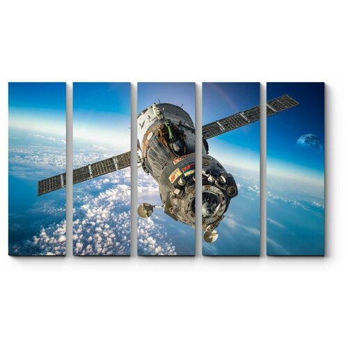 Модульная картина Научно-орбитальная станция "Союз" 90x54