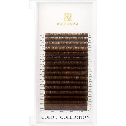 Ресницы BARBARA Black-Dark Chocolate D 0.10 7-15mm