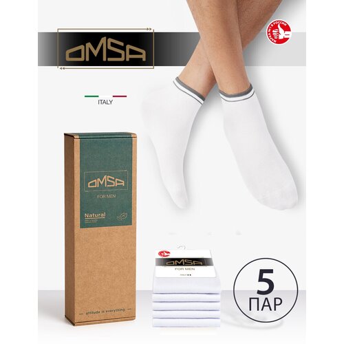 Носки Omsa, 5 пар, размер 42-44, белый