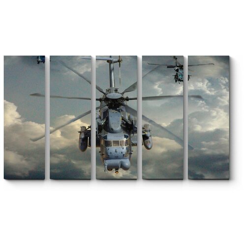 Модульная картина Вертолеты 150x90