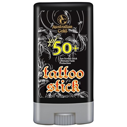 Australian Gold Стик для защиты тату, лица, губ и перманентного макияжа, Tatoo Stick SPF 50, 15 ml