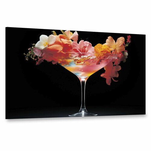 Интерьерная картина 100х60 "Цветочный коктейль"