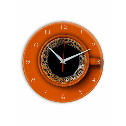 Часы настенные / Настенные часы / Часы настенные на кухню / Часы настенные бесшумные (оранжевый)