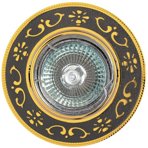 Светильник De Fran FT 183 GUG, граффит / золото, GU5.3, 50 Вт, цвет арматуры: черный