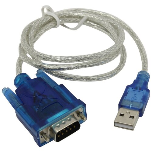 Кабель ORIENT USB - COM (USS-102N), 0.8 м, бесцветный/синий