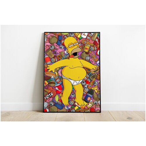 Плакат "Симпсоны" / Формат А1 (60х80 см) / Постер для интерьера