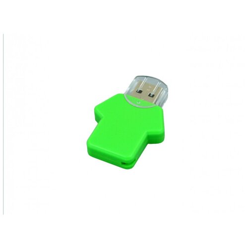 Пластиковая флешка для нанесения логотипа в виде футболки (32 Гб / GB USB 3.0 Зеленый/Green Football_man Flash drive Футболка PL249)