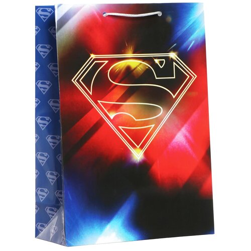 Пакет подарочный Superman, 220х310х100 мм