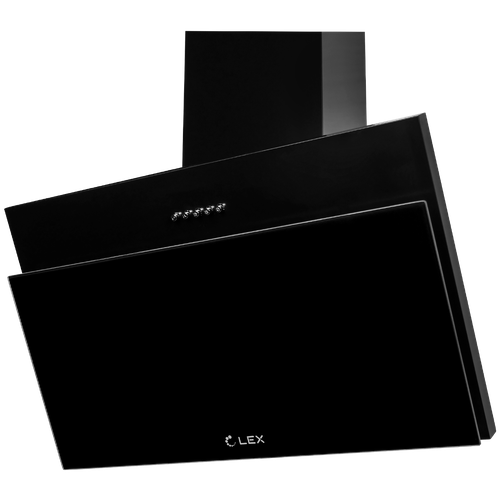 Наклонная вытяжка LEX Luka 600, цвет корпуса black, цвет окантовки/панели черный