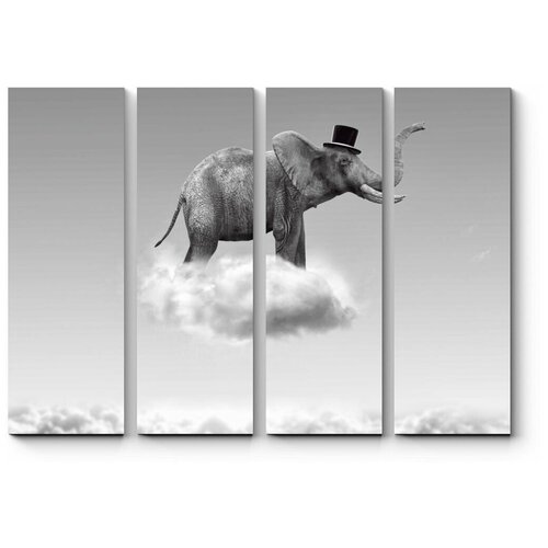 Модульная картина Летающий слон 100x75