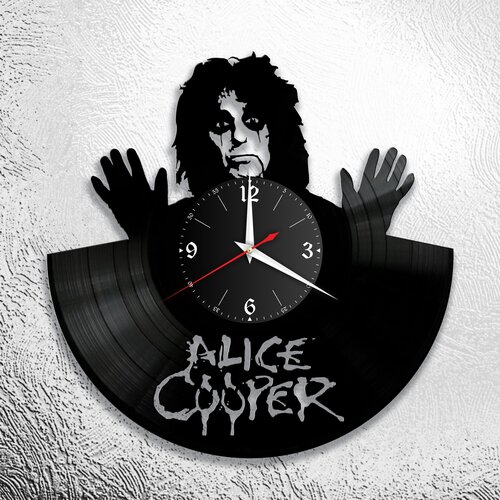 Настенные часы из виниловой пластинки с Alice Cooper/Элис Купер