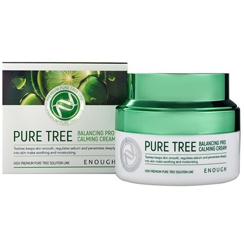 Крем для лица Enough с экстрактами чайного дерева - Pure Tree Balancing Pro Calming Cream, 50 мл